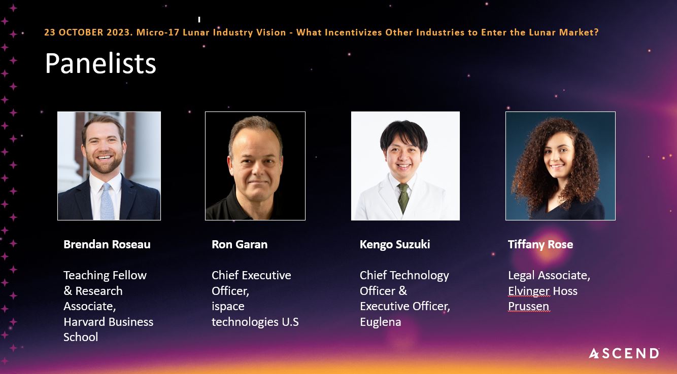 Panel Discussion Report – Lunar Industry Vision at 2023 ASCEND Conference - Euglena Lab